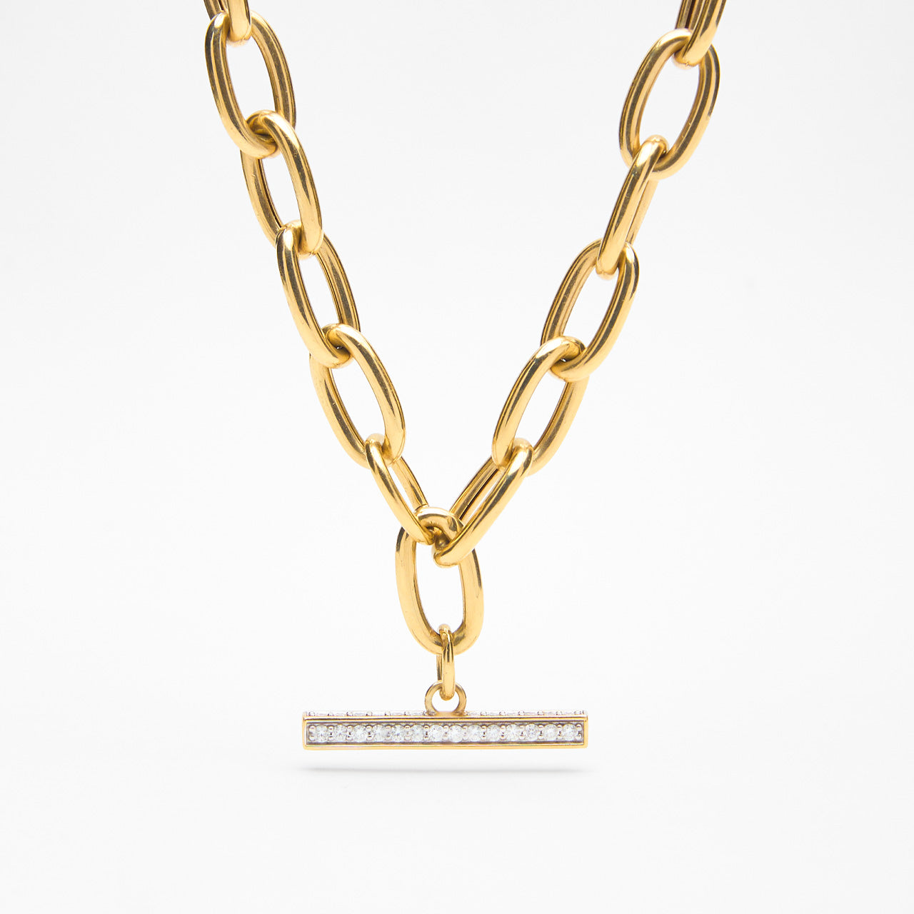 Harper - Diamond Bar Lariat Necklace